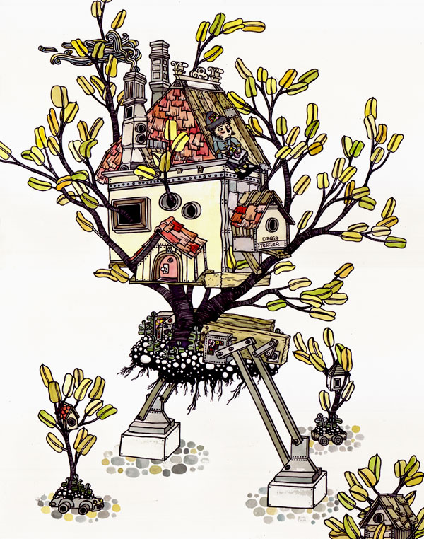 animalsleepstories: new piece for giant robot tree show