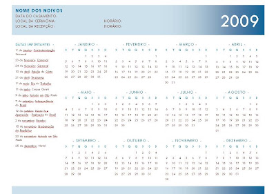 Calendario del 2009 para imprimir - Imagui