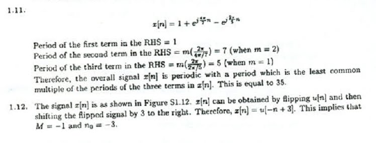 Signals and systems Oppenheim Solutions chapter 1.2