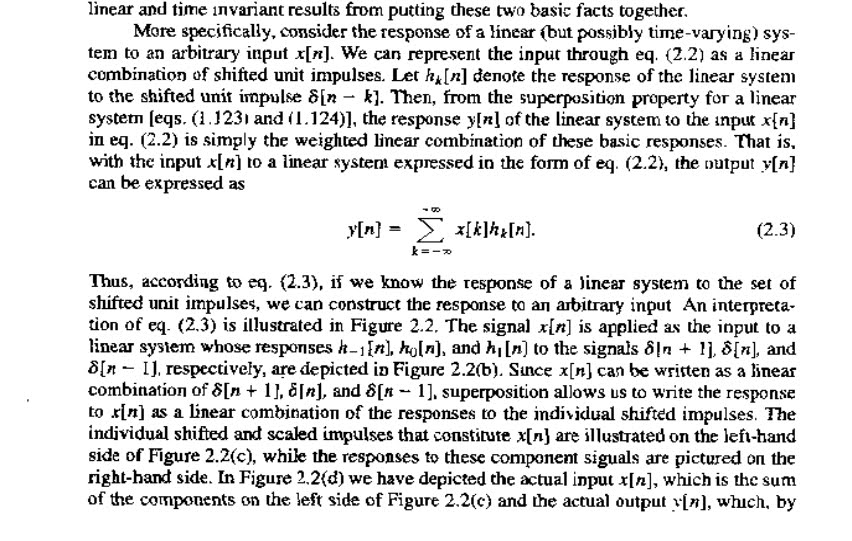 The Convolution Sum: Discrete-Time LTI Systems