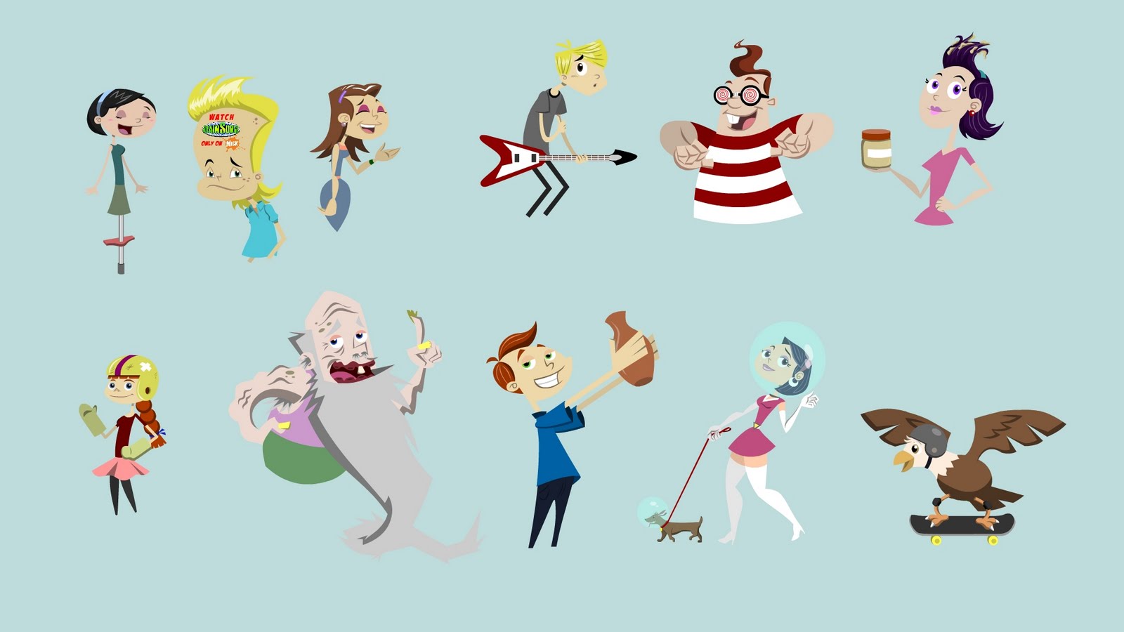 Fluid Noodles: Character Designs for Nickelodeon BrainSurge Season 2