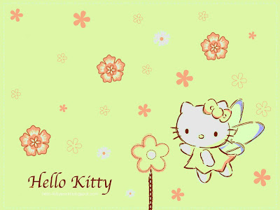 Hello Kitty World: Hello Kitty-Green Wallpeper