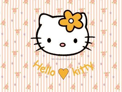 Hello Kitty World: Hello Kitty-Orange Wallpeper