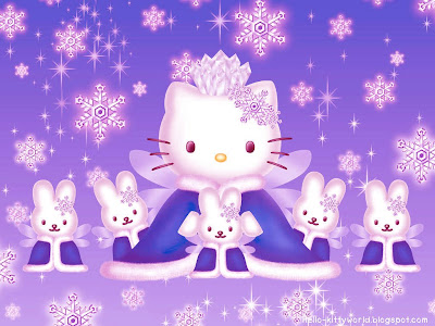 Hello Kitty World: Hello Kitty-Violet Wallpeper
