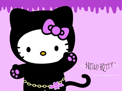 Hello Kitty World: Hello Kitty-Violet Wallpeper