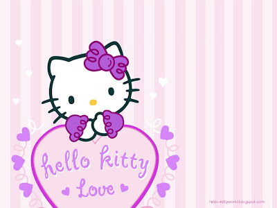 Hello Kitty World: Hello Kitty-Violet Wallpeper