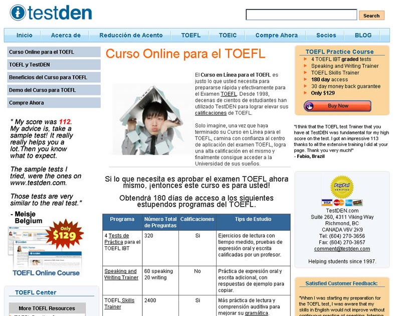 ACT360 Media / TestDEN.com Blog: TestDEN Spanish Site Launches