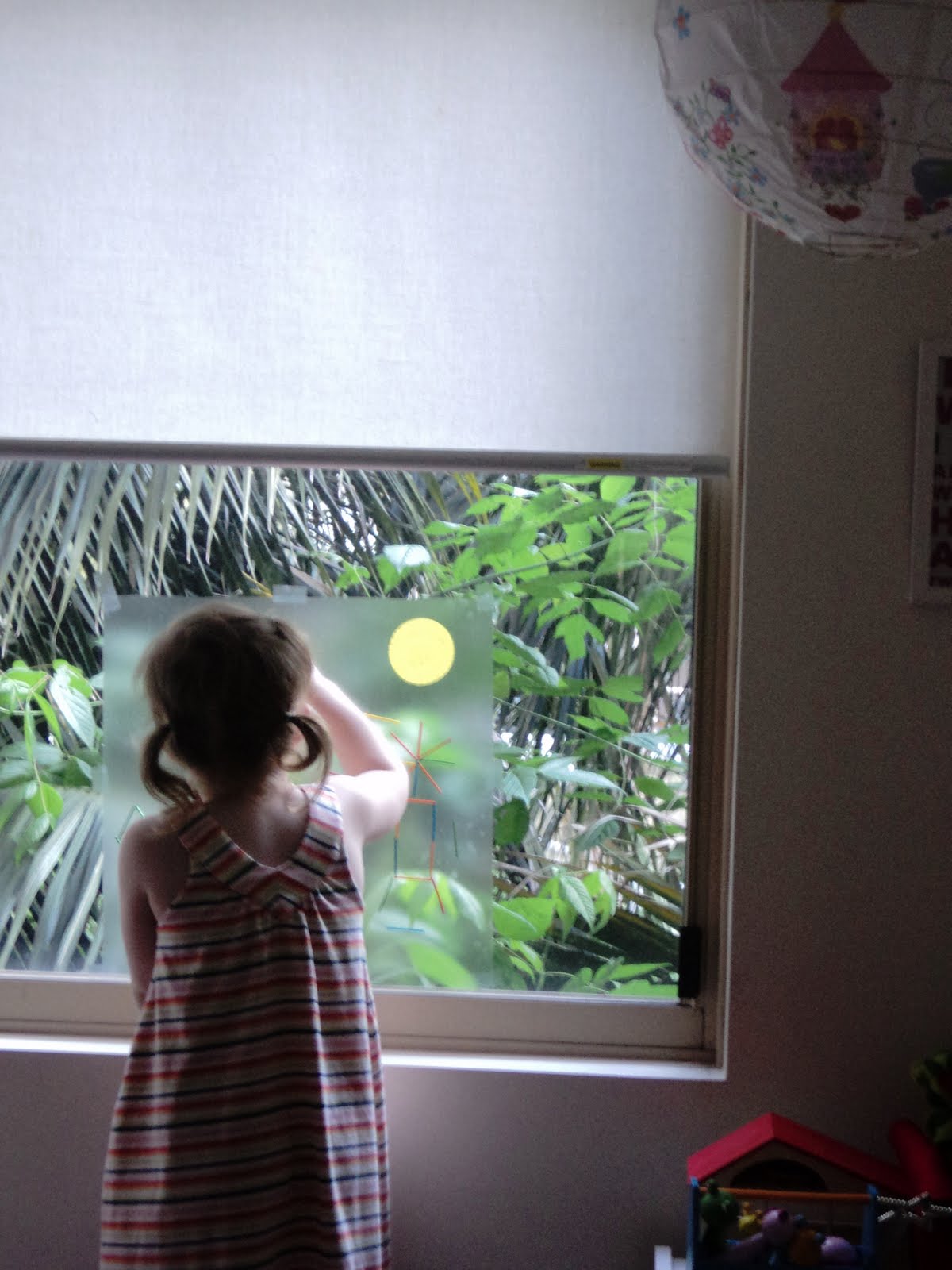 A Little Learning For Two: Sticky Window Art