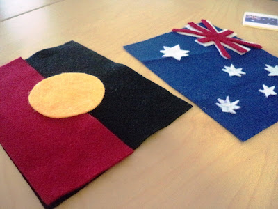 A Little Learning For Two: Felt Flags - Australia Day