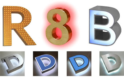 Illuminated LED Letter Styles