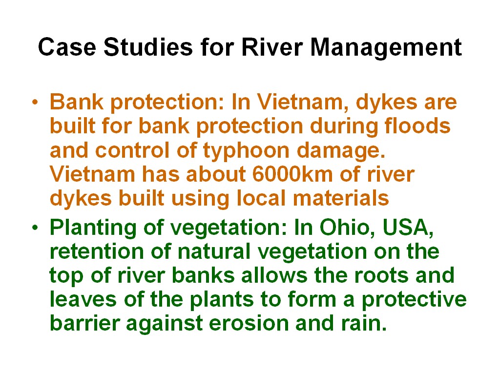 Geography & Cartoon Blog: River - Case Studies for River Management