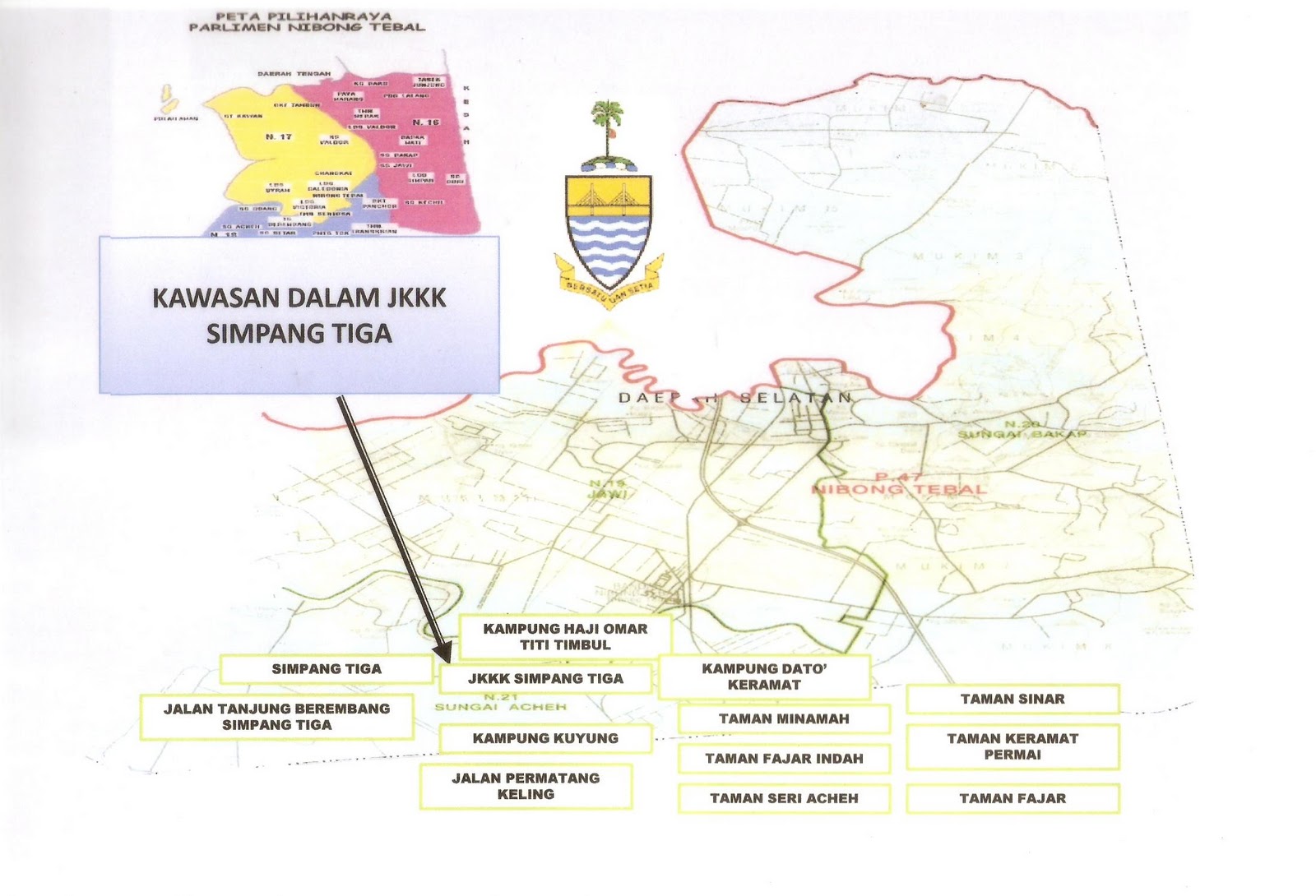 JKKKP SIMPANG TIGA,NIBONG TEBAL: PECAHAN KAMPUNG