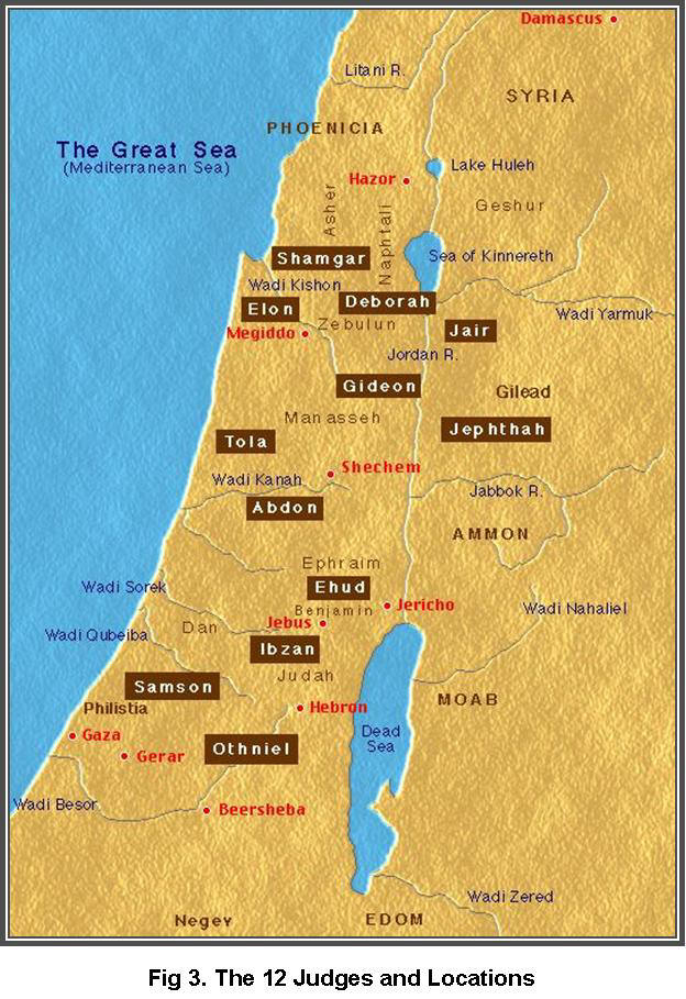 Deborah And Barak Map