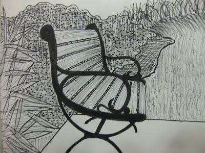 Greg Hickman Designs: Park Bench (One Point Perspective)