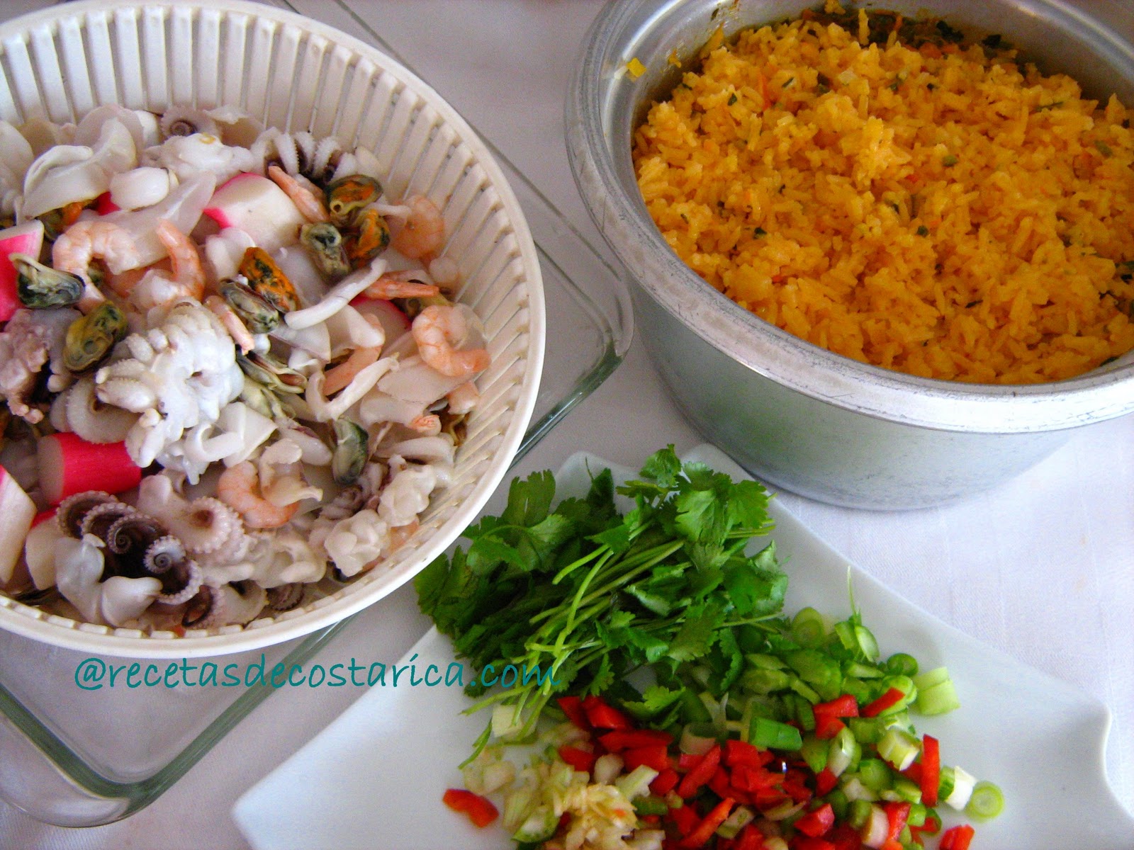 Cocina Costarricense: arroz con mariscos