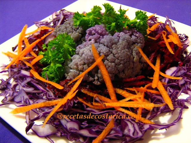 Cocina Costarricense: coliflor morada