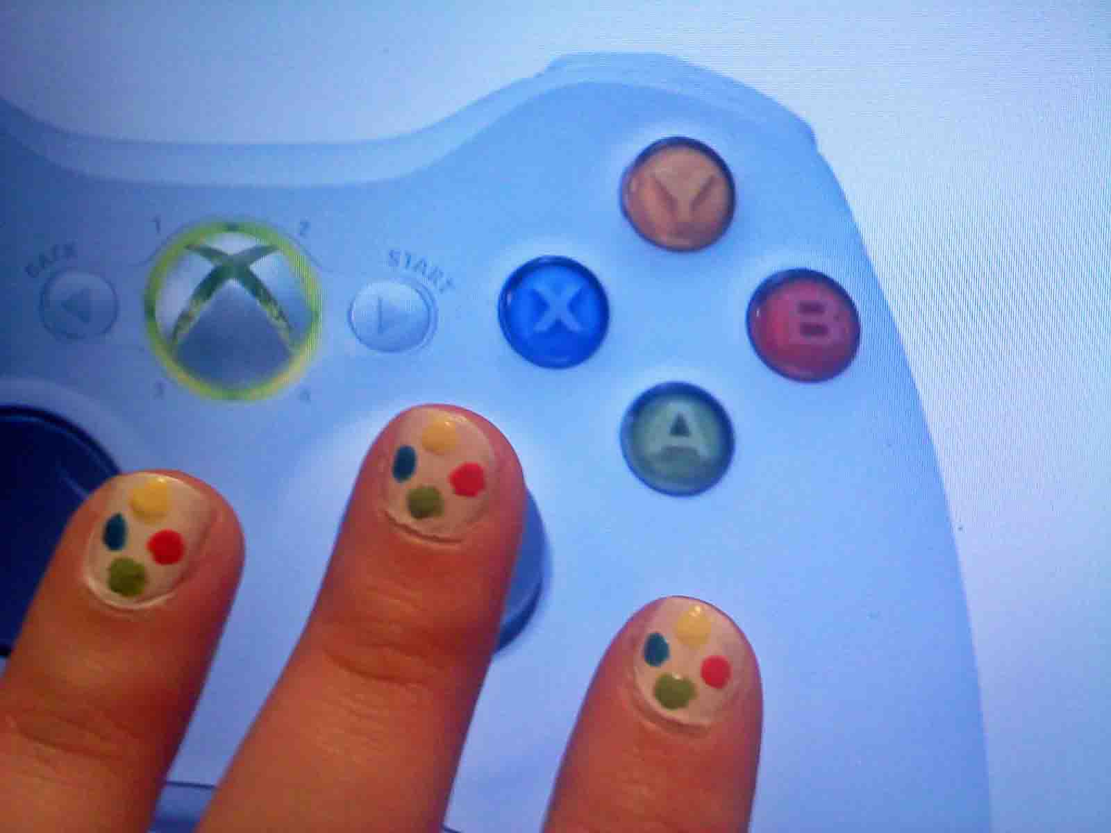 a Parallel of Latitude: Xbox Tribute- Nail Design