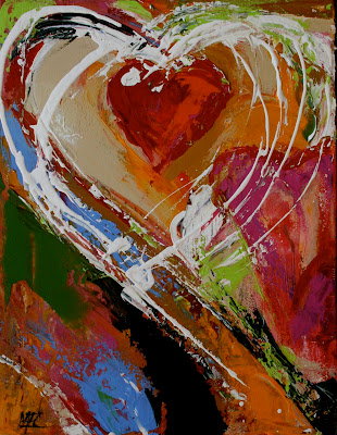 Elizabeth Chapman Art: "Greater Love"..... Modern Contemporary Hearts ...