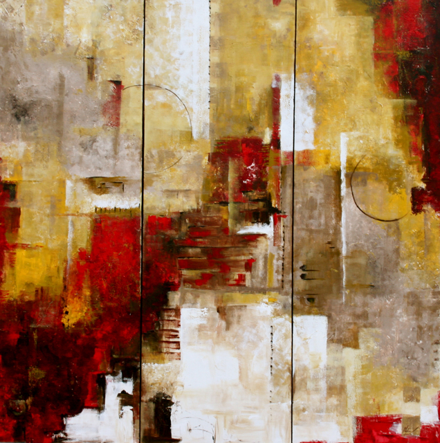 Elizabeth Chapman Art: Tao Triptych, Modern Contemporary, Abstract Painting, Original, Missouri ...