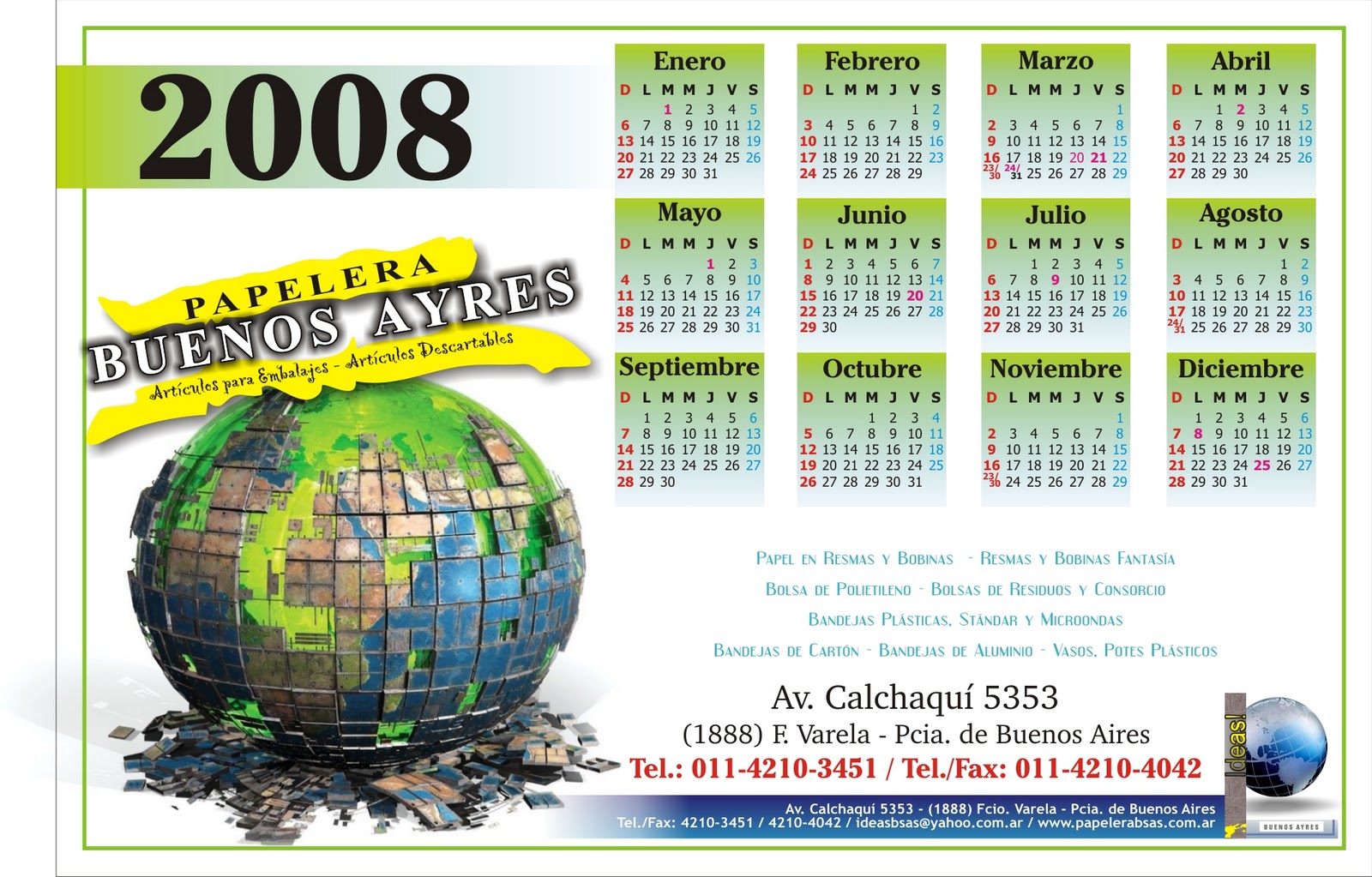 Muestra de Trabajos: Almanaques