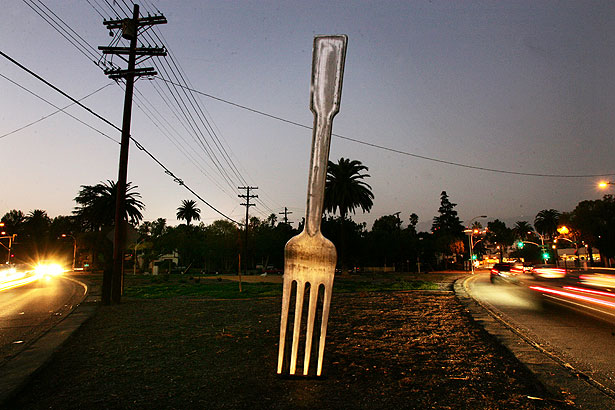 Giant Fork In The Road at the Fork in the Road of Pasadena: Latest Fork ...