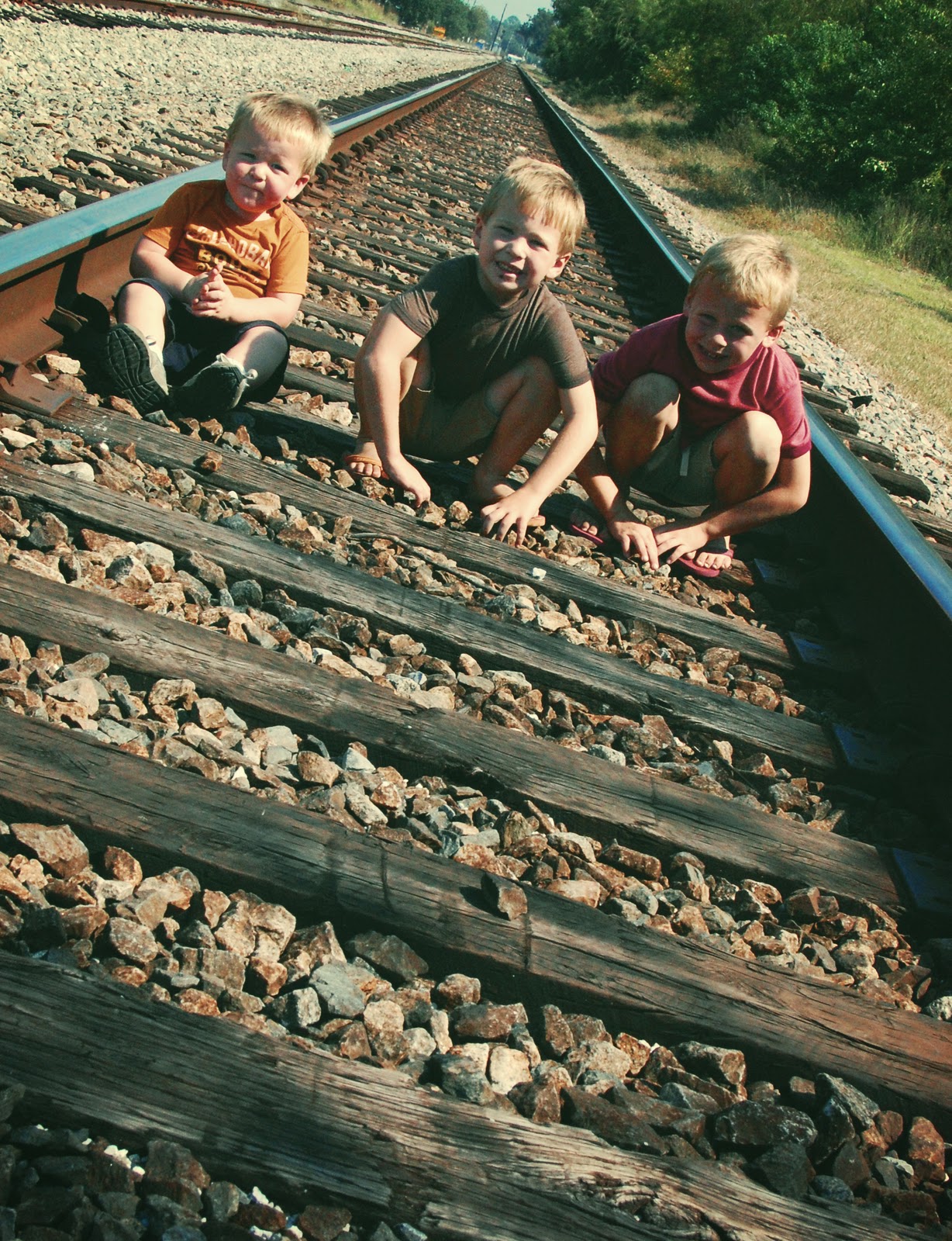*Random Thoughts of a SUPERMOM!*: Just Because Railroad Tracks are Fun
