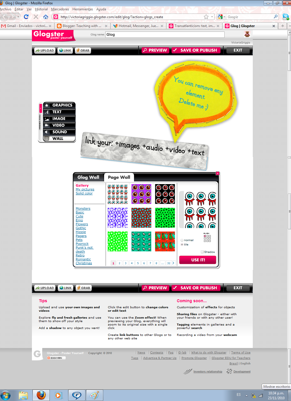 Teaching with Web 2.0: Sample No. 7: Glogster