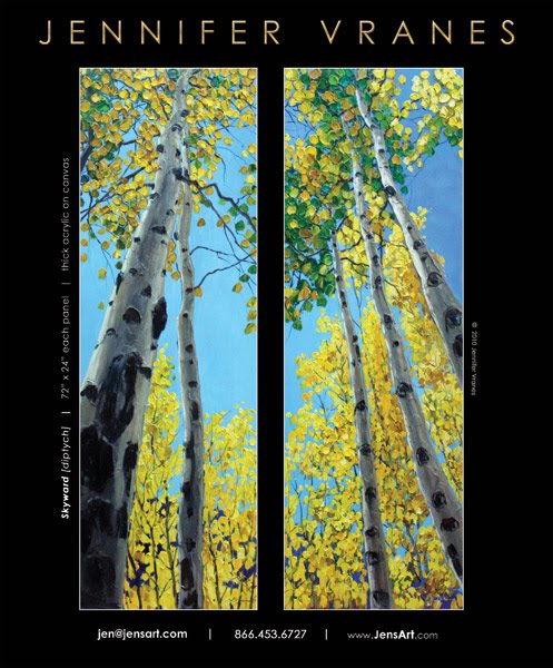 Aspen Paintings by Contemporary Aspen Artist Jennifer Vranes, Birch ...