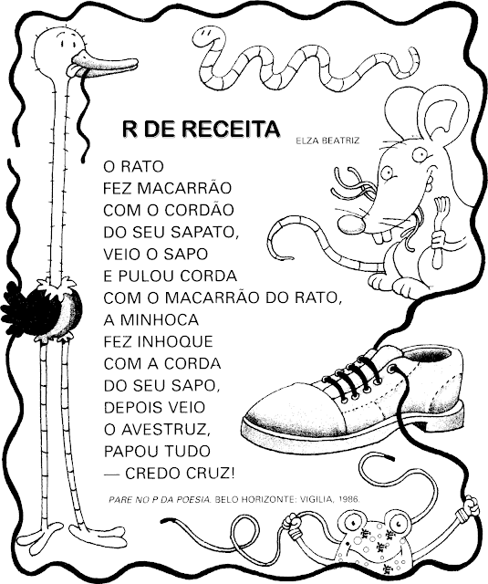 Atividades para imprimir do 3º ao 5º anos sempre a mão: Poesia : R de ...