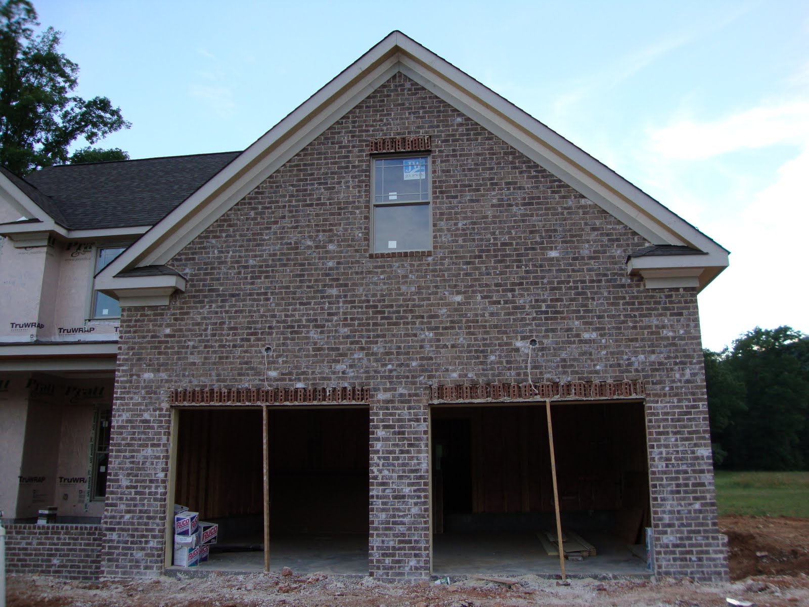 Home Building Project: Completed Exterior Brick