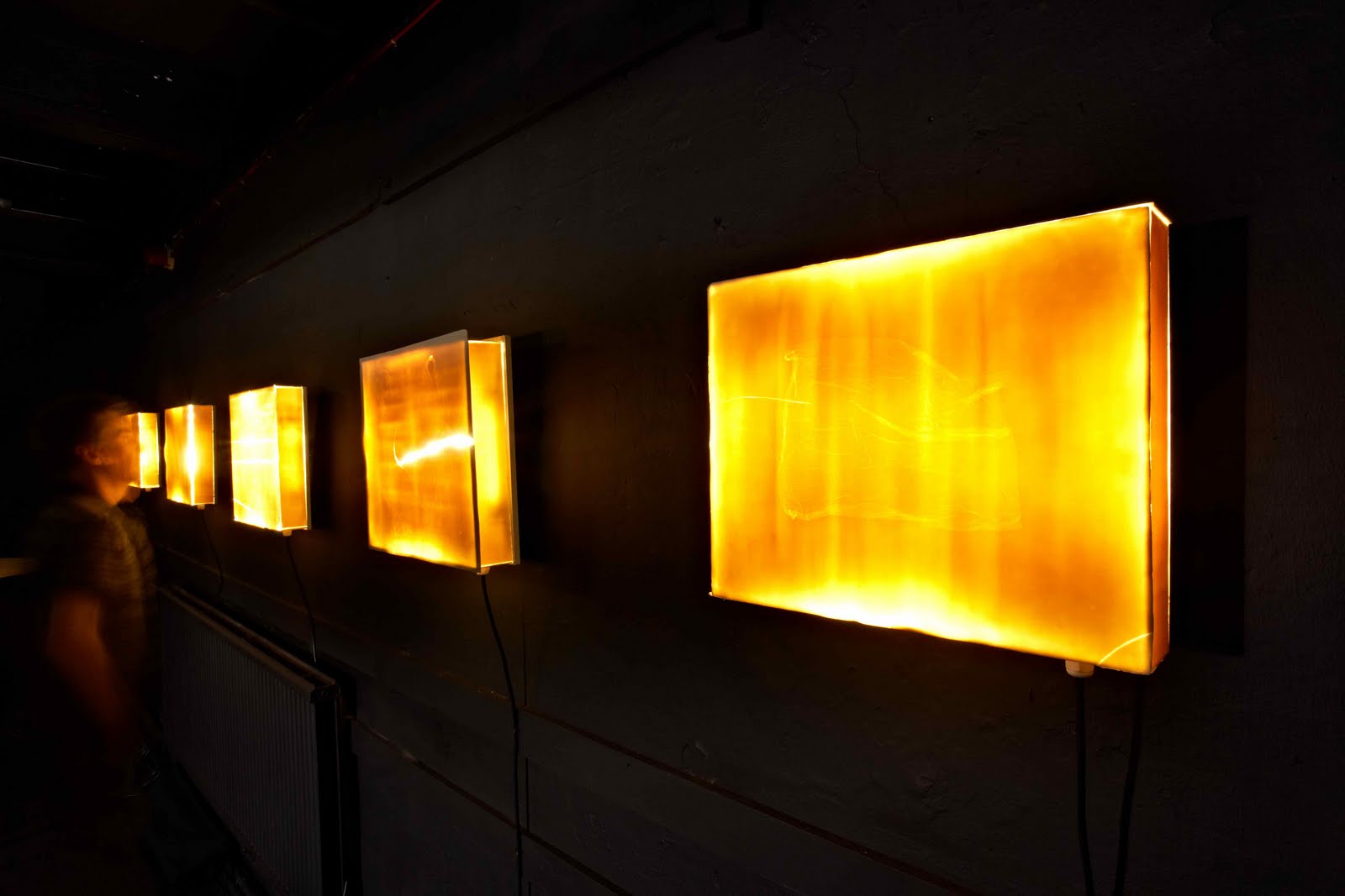 Porcelain light boxes - installation view | Light box, Lamp, Wall lights