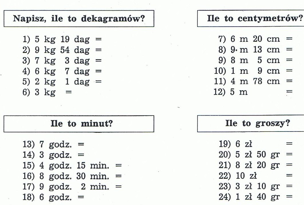 Moja Matematyka Klasa 4