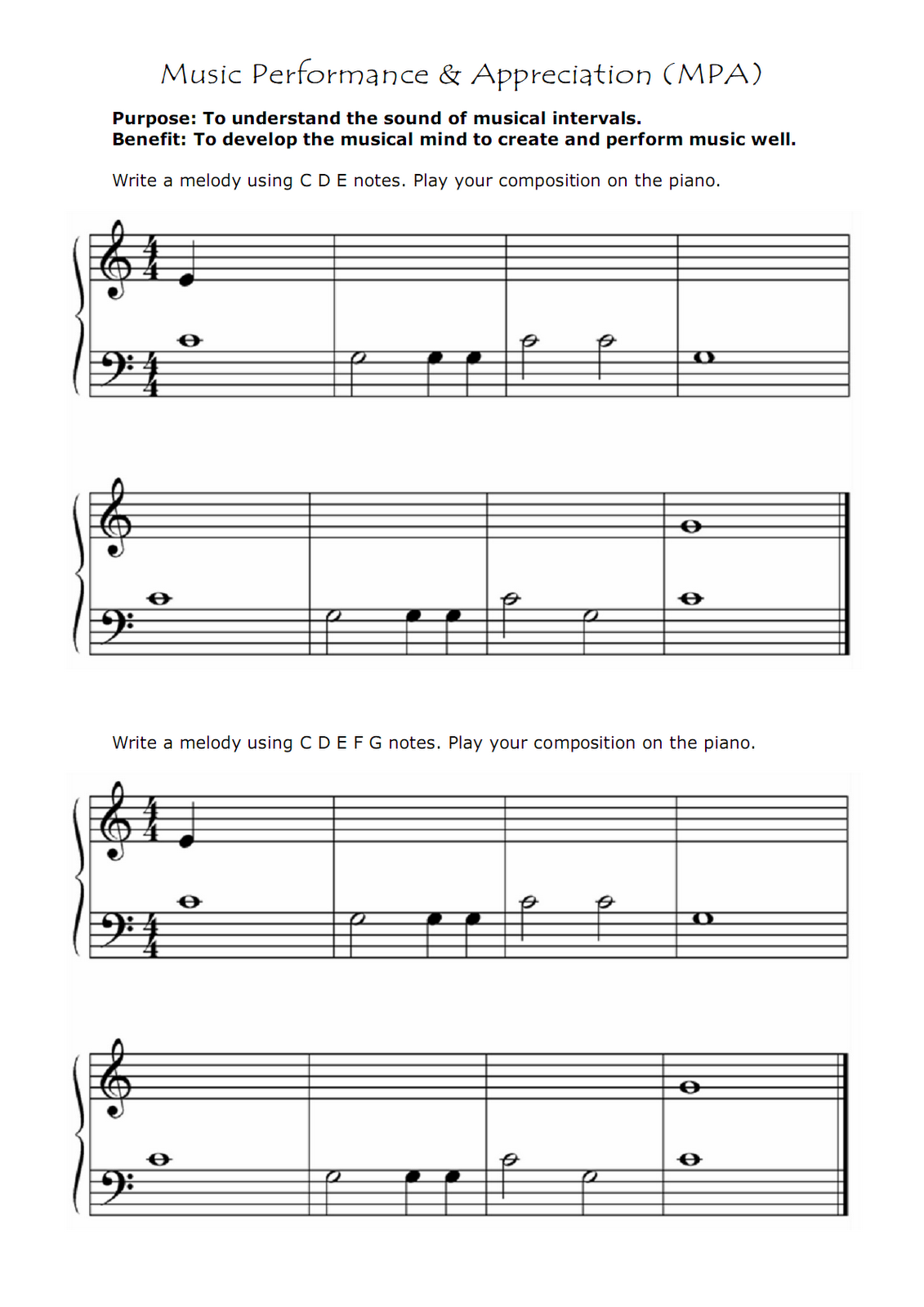 Music Performance & Appreciation: Musical Form & Structure