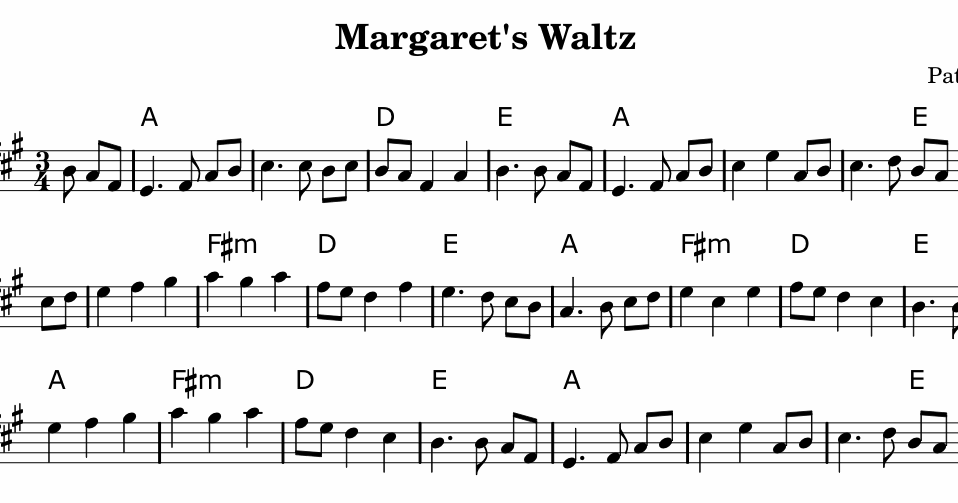 Fiddle Studio: Margaret's Waltz Sheet Music