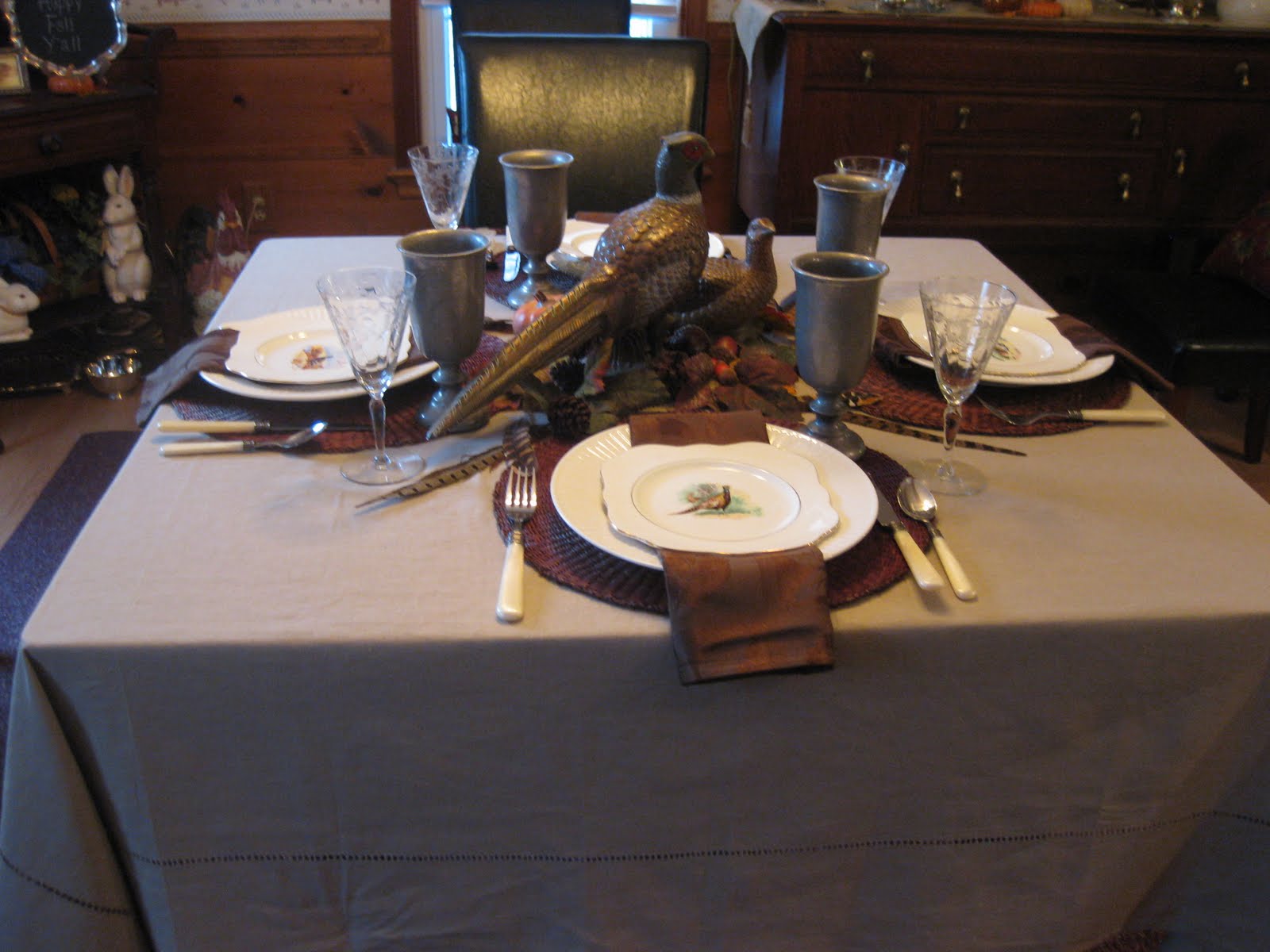 Mid-Atlantic Martha: Tablescape Thursday - Pheasant Fall