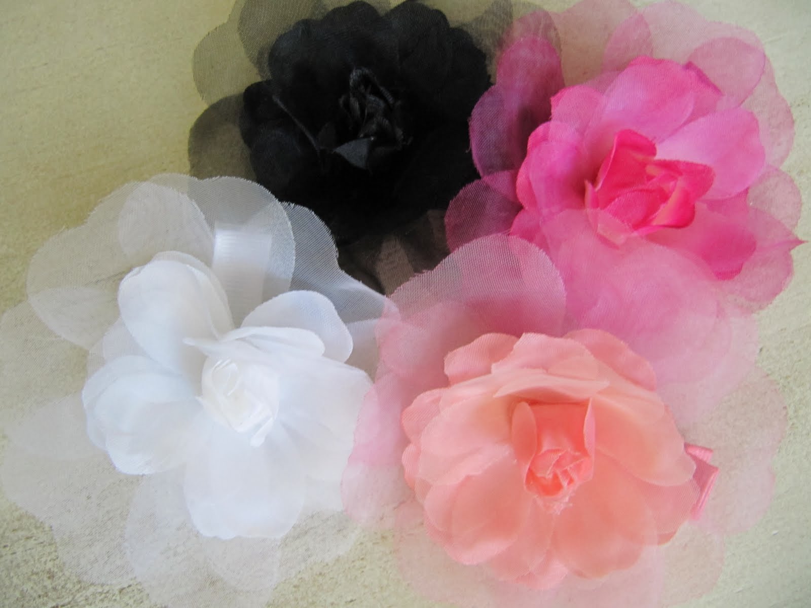 CLARK COUTURE: Delicate Organza Flowers - $3 each
