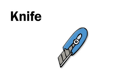 joy clip art: knife- flashcard, free clicpart,free image