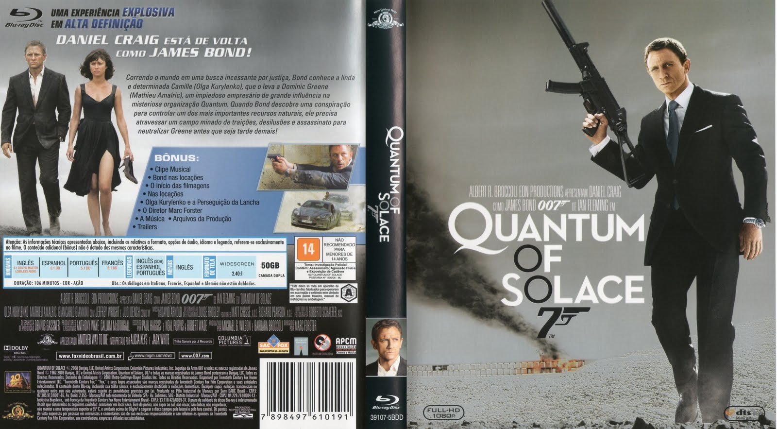 Capas Filmes: 007 Quantum Of Solace (Blu-Ray)