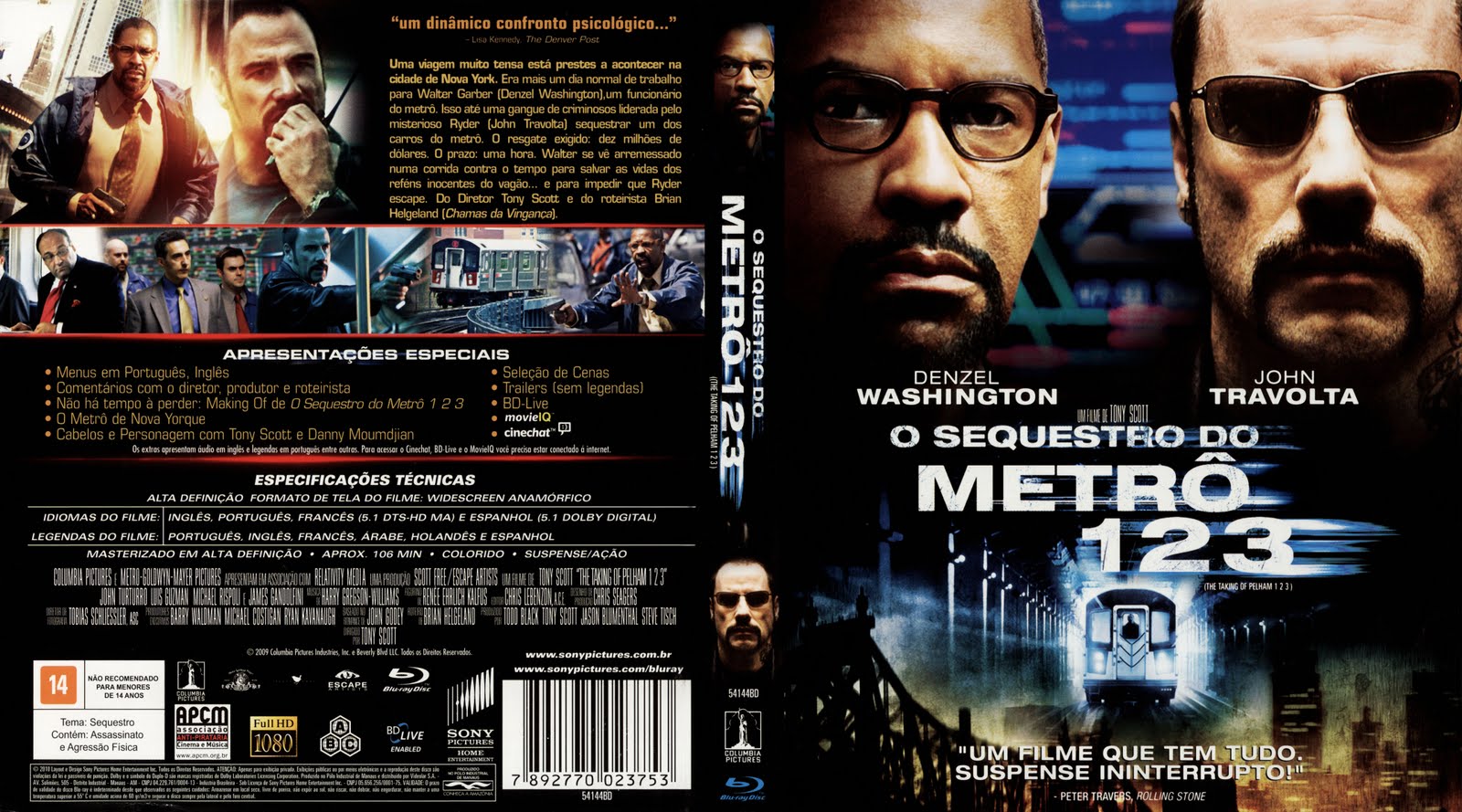 Capas Filmes: O Sequestro Do Metrô 123