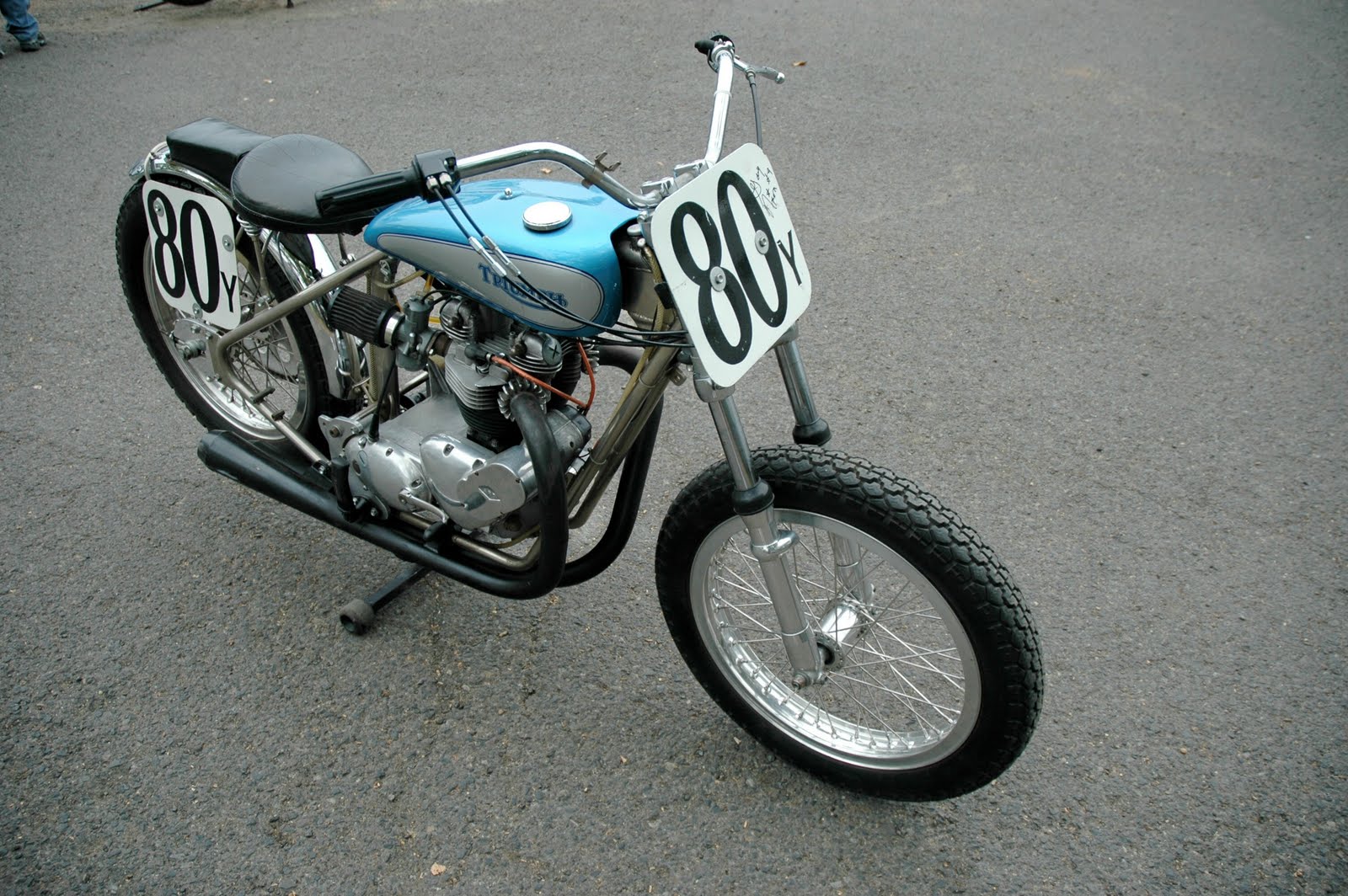 POPPA WHEELIE: Butch Cochran's Trackmaster Triumph Rigid