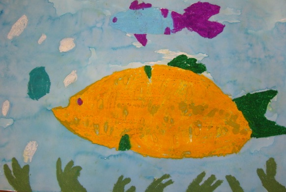 Thomas Elementary Art: 1st Grade Wax Resist Fish