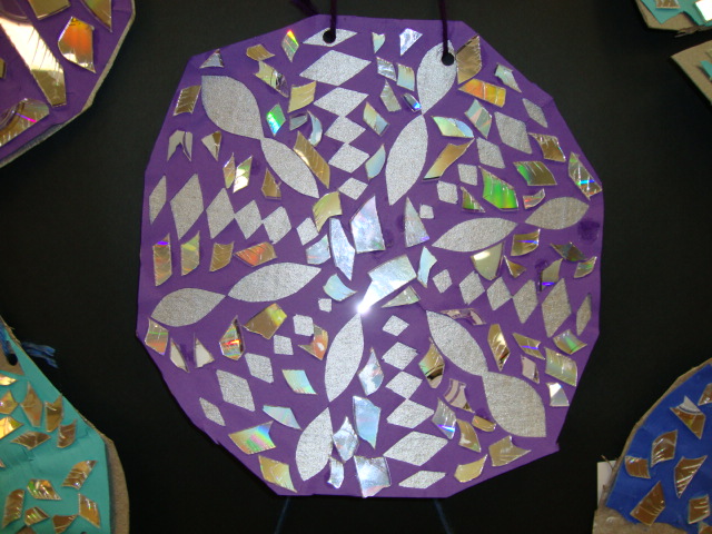 Thomas Elementary Art: 4th Grade Recycled CD Snowflake Mosaic