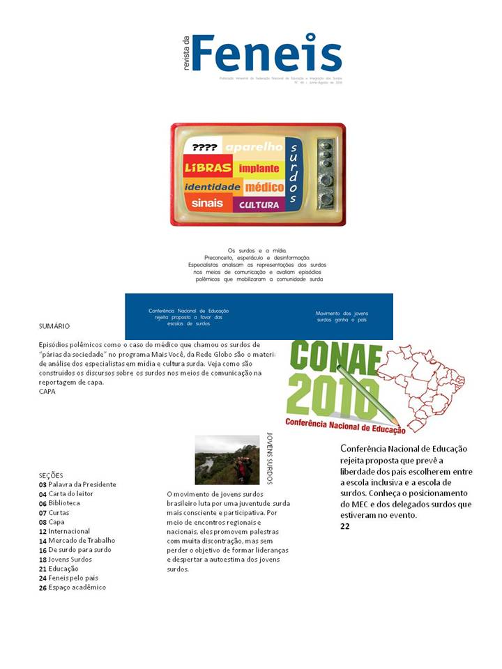 Libras e cia. / Por Liminha S.: Revista Feneis