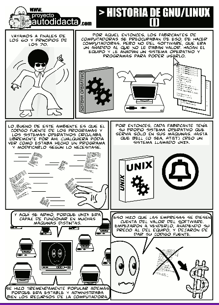 Acerca de Ubuntu: Historia de GNU/Linux en Comics