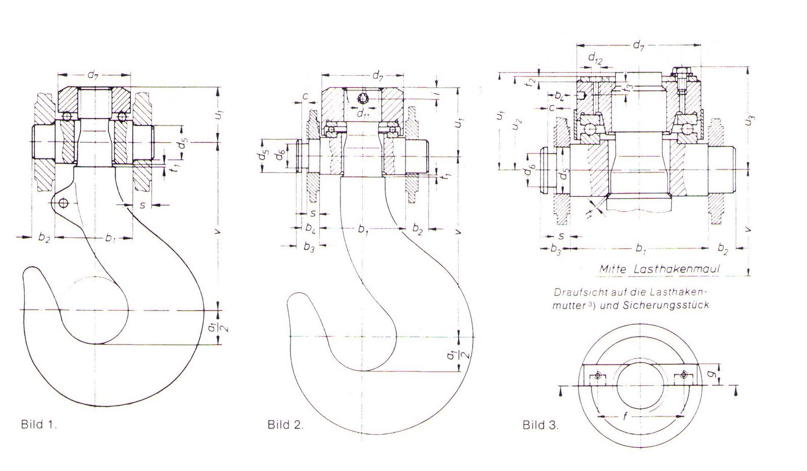 braant: Lasthaken DIN 15411 mit Aufhängung - einige Beispiele von Nr. 8 ...
