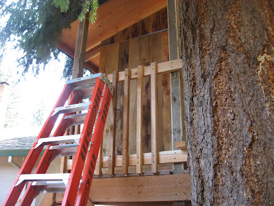 Beers Family: Tree house: Paneling, Siding, Railing, Stairing?