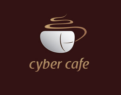 logo-cyber-cafe | Logo design creative, Logo illustration design, Cyber ...