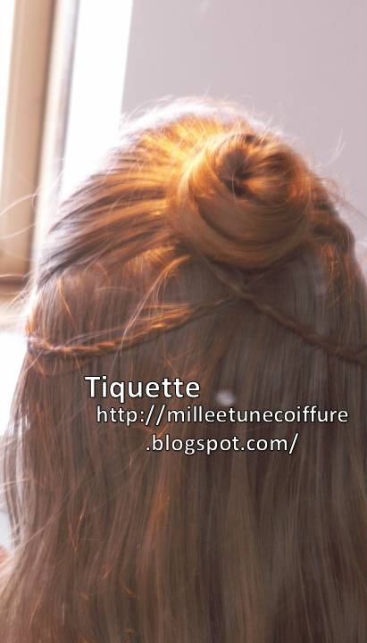 1001 coiffures: le demi chignon + tresse de décoration