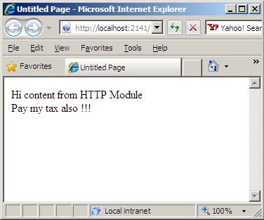 Asp.Net – Creating a new custom HTTP Module