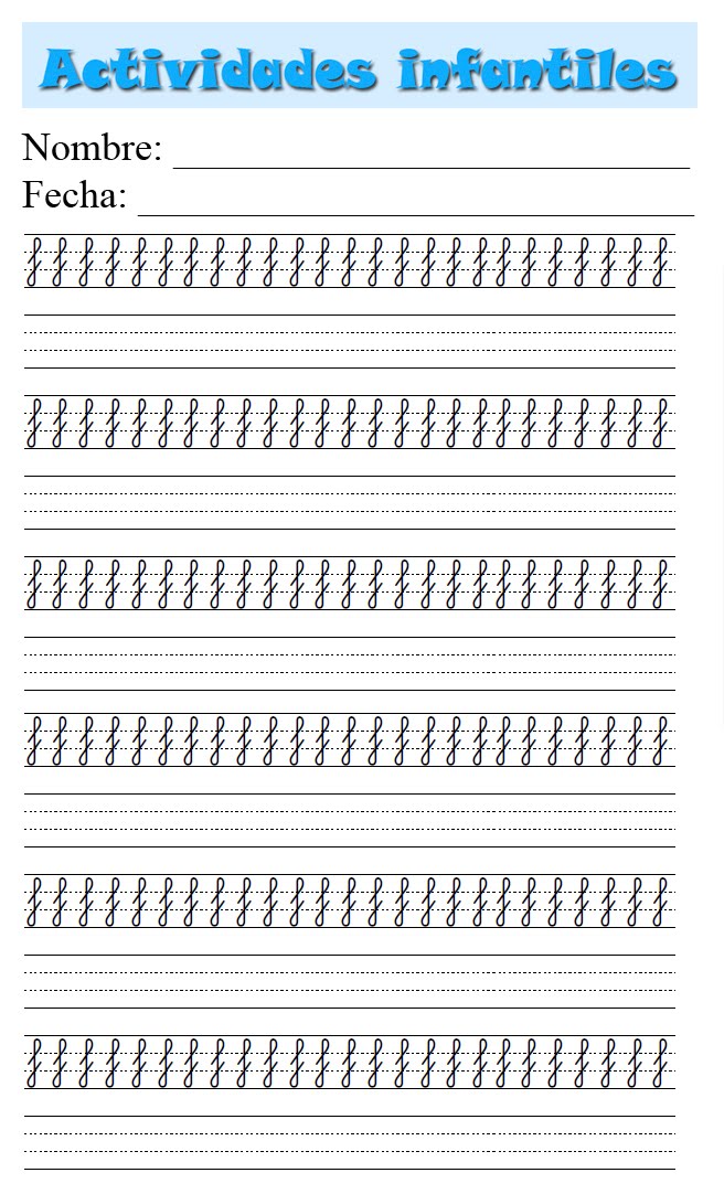 CALIGRAFIA PARA NIÑOS LETRA F : ACTIVIDADES PARA NIÑOS